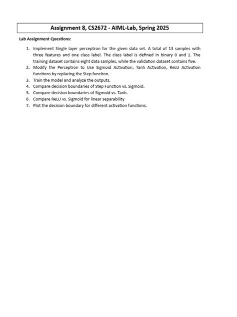 Lab Assignment 8 Questions Pdf