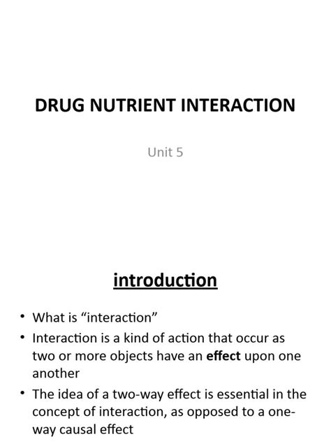 Drug Nutrient Interaction Pdf Metabolism Carbohydrates
