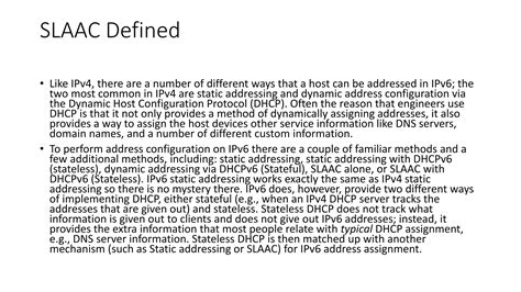 Ipv Slaac Concepts And Configuration PPT