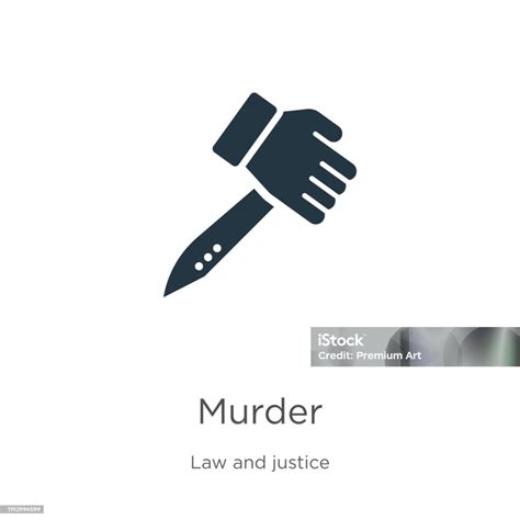 살인 아이콘 벡터입니다 흰색 배경에 고립 된 법과 정의 컬렉션에서 트렌디 한 평면 살인 아이콘 벡터 일러스트는 웹 및 모바일 그래픽 디자인 로고 Eps10에 사용할 수