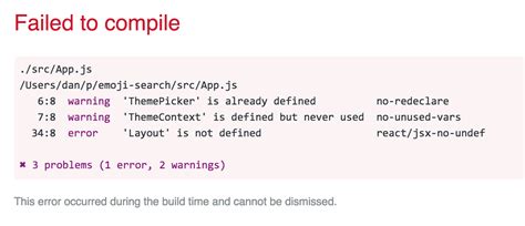 ESLint Build Error Shouldn T Include Warnings In The Output Issue Facebook Create