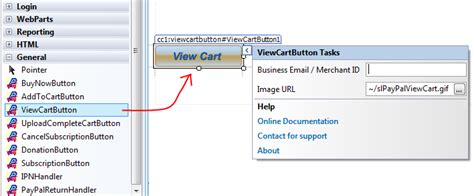 Webform Controls Explained View Cart Button