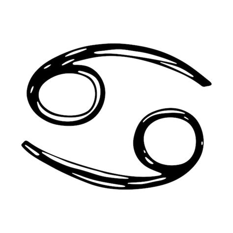 Signo Do Zodíaco De Câncer Desenhado à Mão Símbolo Esotérico Doodle