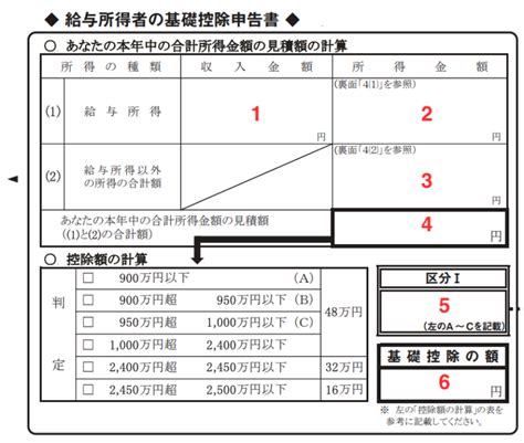 給与所得者の基礎控除申告書を簡単に解説！書き方・記入例 Hr Journey