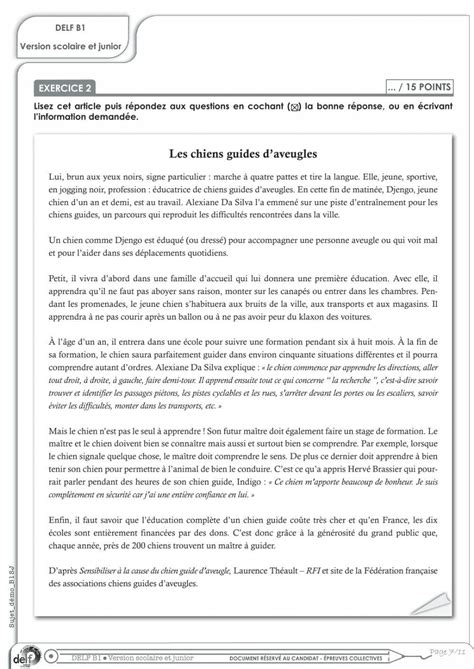 Delf B1 Readingwriting Test Online Exercise For Live Worksheets