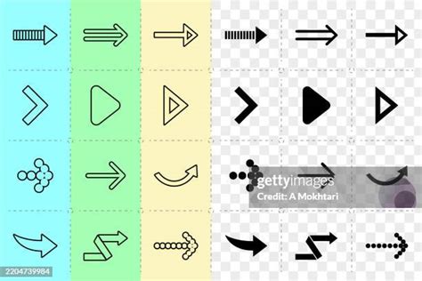 Set Of Arrow Icons Direction Navigation And Graphic Symbols High Res Vector Graphic Getty Images