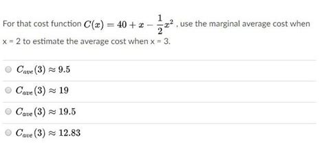 solved 1 for that cost function c x 40 x 22 use the