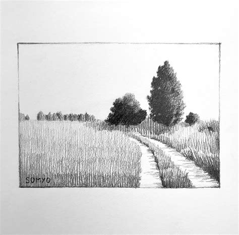 Beautiful Landscape Drawing Easy Landscape Sketches In 2025