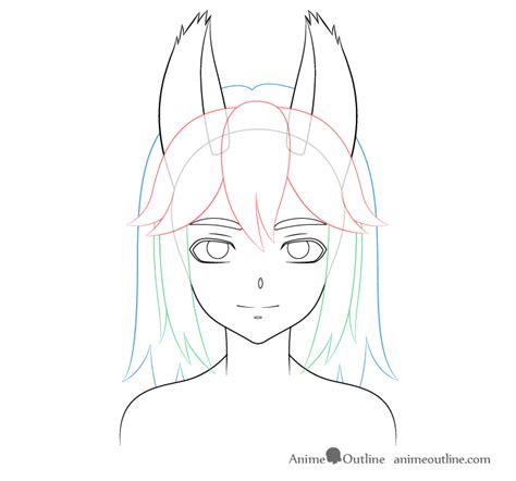 How To Draw Anime Wolf Girl Step By Step