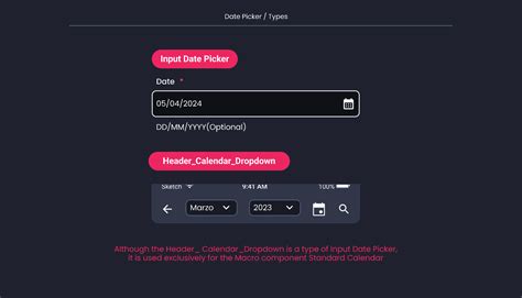 Descripción General Input Date Picker Made With Supernova