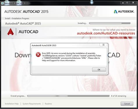 error 1935 al instalar autocad 2015 autocad autodesk knowledge network