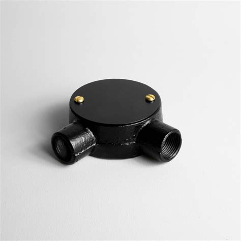 20mm Conduit Angle Box Matt Black The Workshop Below