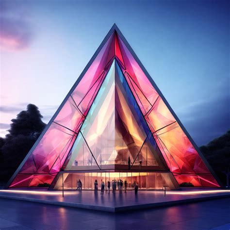 Edificio Rectangular Con Un Techo Con Forma De Prisma Triang By