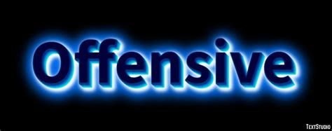 Offensive Text Effect And Logo Design Word