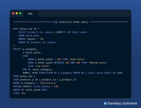 how sql executes your query step by step sandeep suthrame posted on