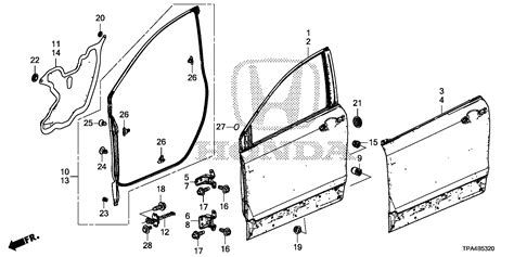 Honda Cr V Seal L Fr Door Hole Body Front Panels 72361 Tla A01