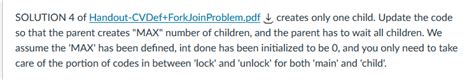 SOLUTION Of Handout CVDef ForkJoin Problem Pdf Chegg