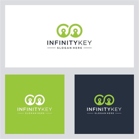 Infinity And Key Logo Design Template Premium Vector