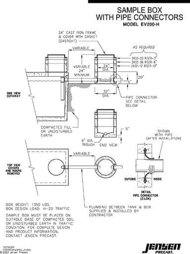 Model Ev200 H Sample Box Jensen Precast
