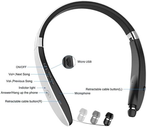 Foldable Bluetooth Headset Retractable Bluetooth H Vicedeal