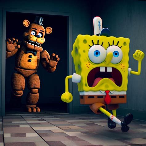 I Wonder Why Spongebob Is Being Chased By Freddy Fazbear Rspongebob