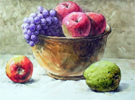 정물수채화 기초 상식 정물화 배경 수채화 사과 그림 과일
