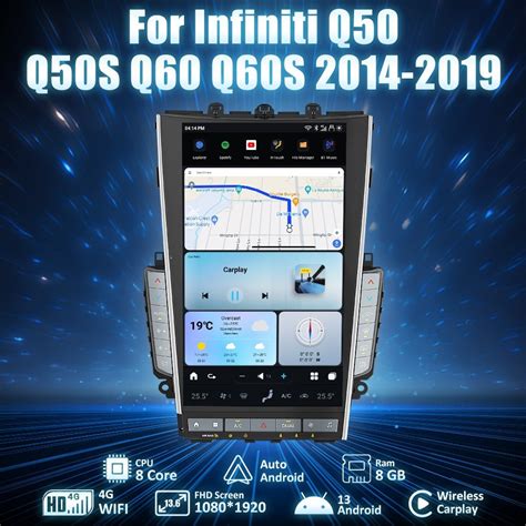 Tesla Screen Mark 7 For Infiniti Q50 Q60 Android 13 Car Gps Radio
