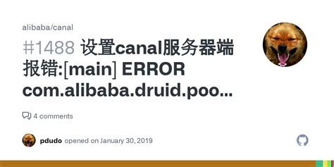 设置canal服务器端报错 Main Error Comalibabadruidpooldruiddatasource Testwhileidle Is True