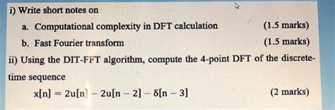 Solved I Write Short Notes On A Computational Complexity