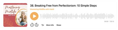 How To Break The Cycle Of Perfectionism In Midlife 10 Easy Steps — Mastering Midlife With Heidi