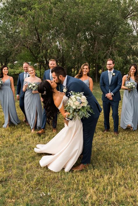 Dusty And Navy Blue Wedding Party Colors Wedding Parties Colors Navy