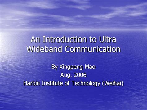 Ch1ultra Wideband Communicationword文档在线阅读与下载无忧文档
