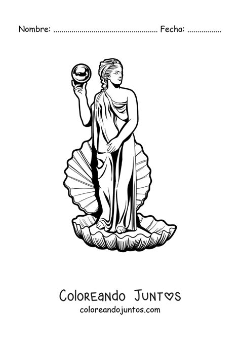 El Nacimiento De Venus Fácil Coloreando Juntos