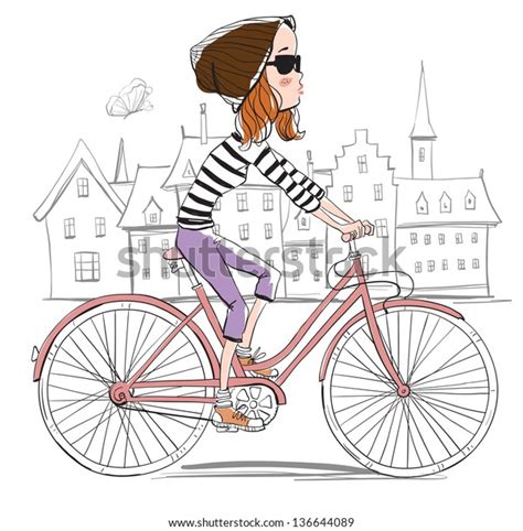 Hot Girls Bicycle Over 311 Royalty Free Licensable Stock Illustrations