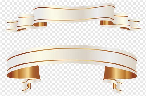 화이트 배너 골드 리본 스크롤 인포 그래픽 리본 각도 Png Pngwing