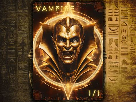 Foil Vampire Mtg Token X3 Egyptian Etsy
