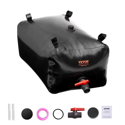 Vevor Portable Water Storage Bladder 240l Pvc Collapsible Water Tank Black Vevor Au