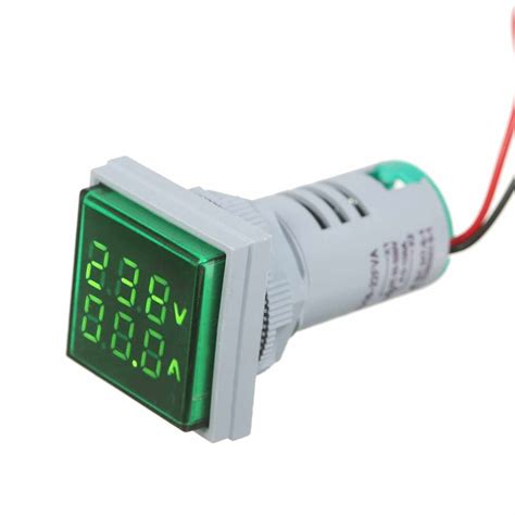 Mini Square Digital Volt Ammeter Voltammeter Ammeter Voltmeter Double