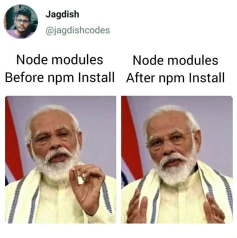 Node Modules Node Modules Before Npm Install After Npm Install IFunny
