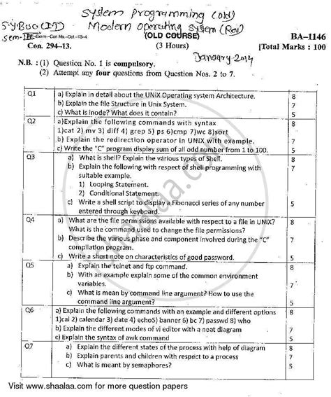System Programming Unix 2014 2015 Bsc It Information Technology Idol Correspondence