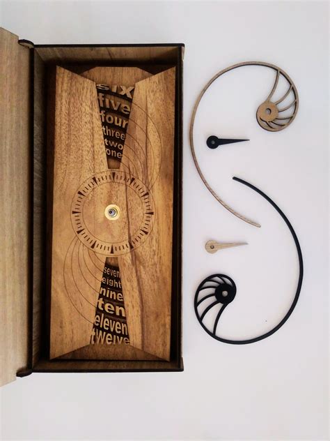 Fibonacci Desk Clockfibonacci Clock Montessori Clock Wood Fibonacci