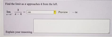 Answered Find The Limit As X Approaches 4 From Bartleby