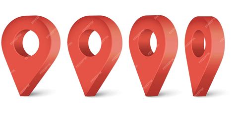 Premium Vector Red Realistic Map Pointer Location Symbols Vector Set