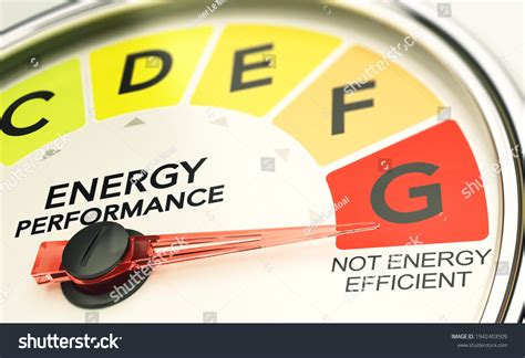 3d Illustration Energy Performance Indicator Concept Stock Illustration