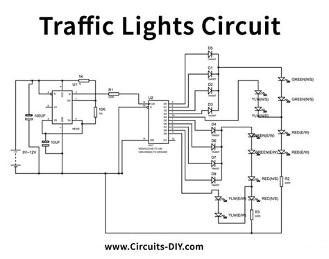 Simple Traffic Light Circuit Diagram