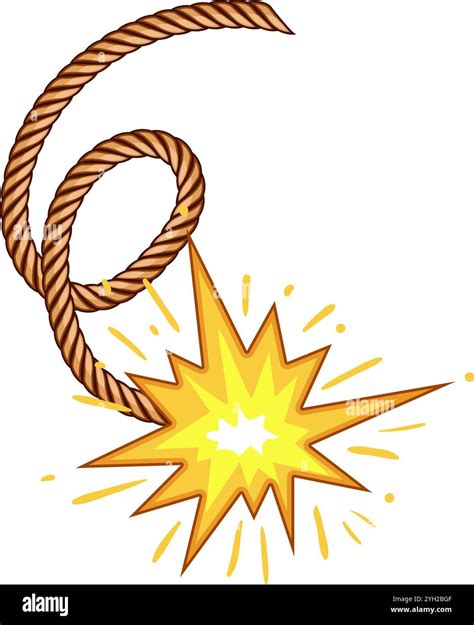 Ignition Dynamite Fuse Cartoon Vector Illustration Stock Vector Image