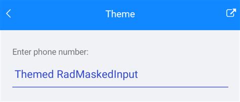 Xamarin MaskedInput Documentation Theming And Style Telerik UI For Xamarin