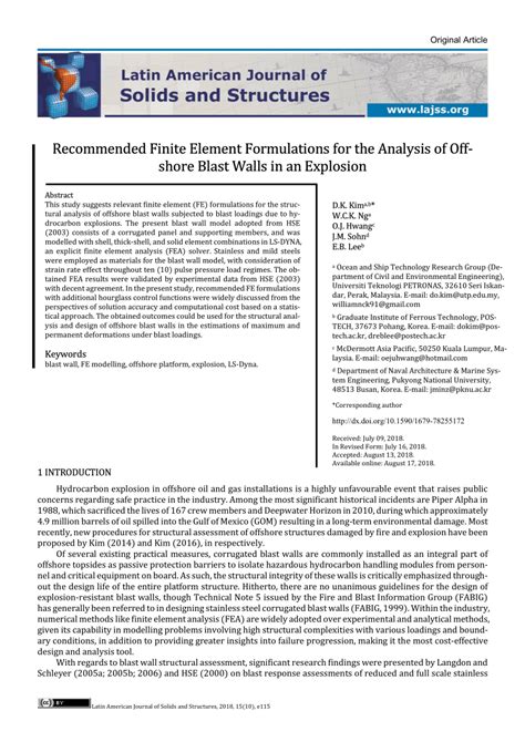 Pdf Recommended Finite Element Formulations For The Analysis Of