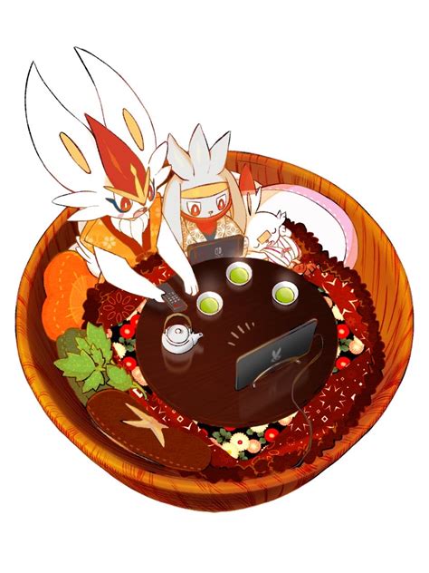 Inoshikachou Cinderace Raboot Scorbunny Nintendo Pokemon Blush
