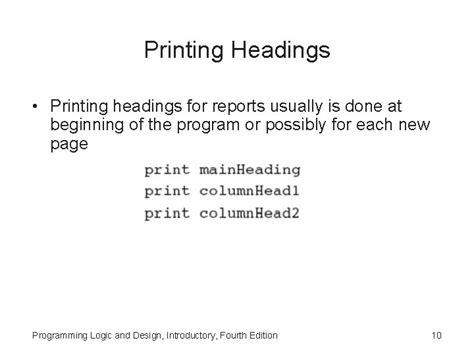 Understanding The Mainline Logical Flow Through A Program
